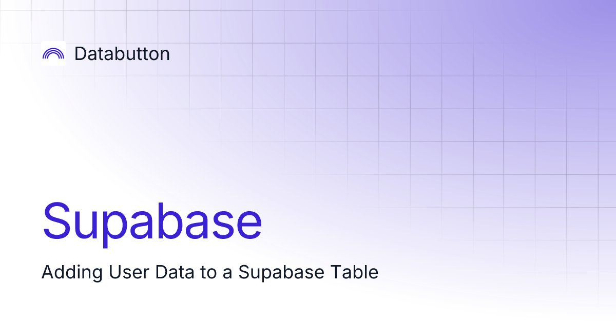 Supabase | Databutton