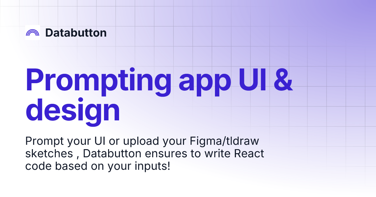 Prompting app UI & design | Databutton