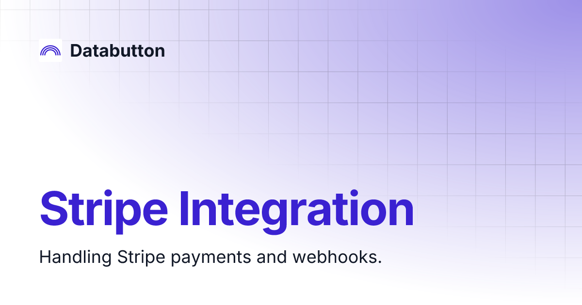 Stripe Integration | Databutton