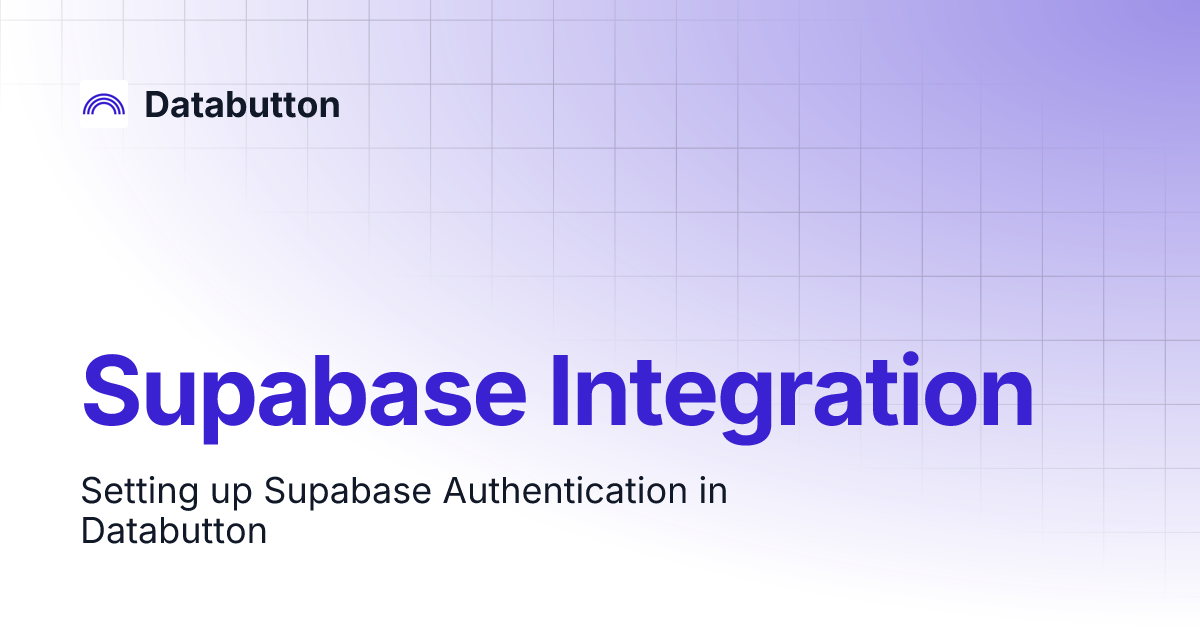 Supabase Integration | Databutton